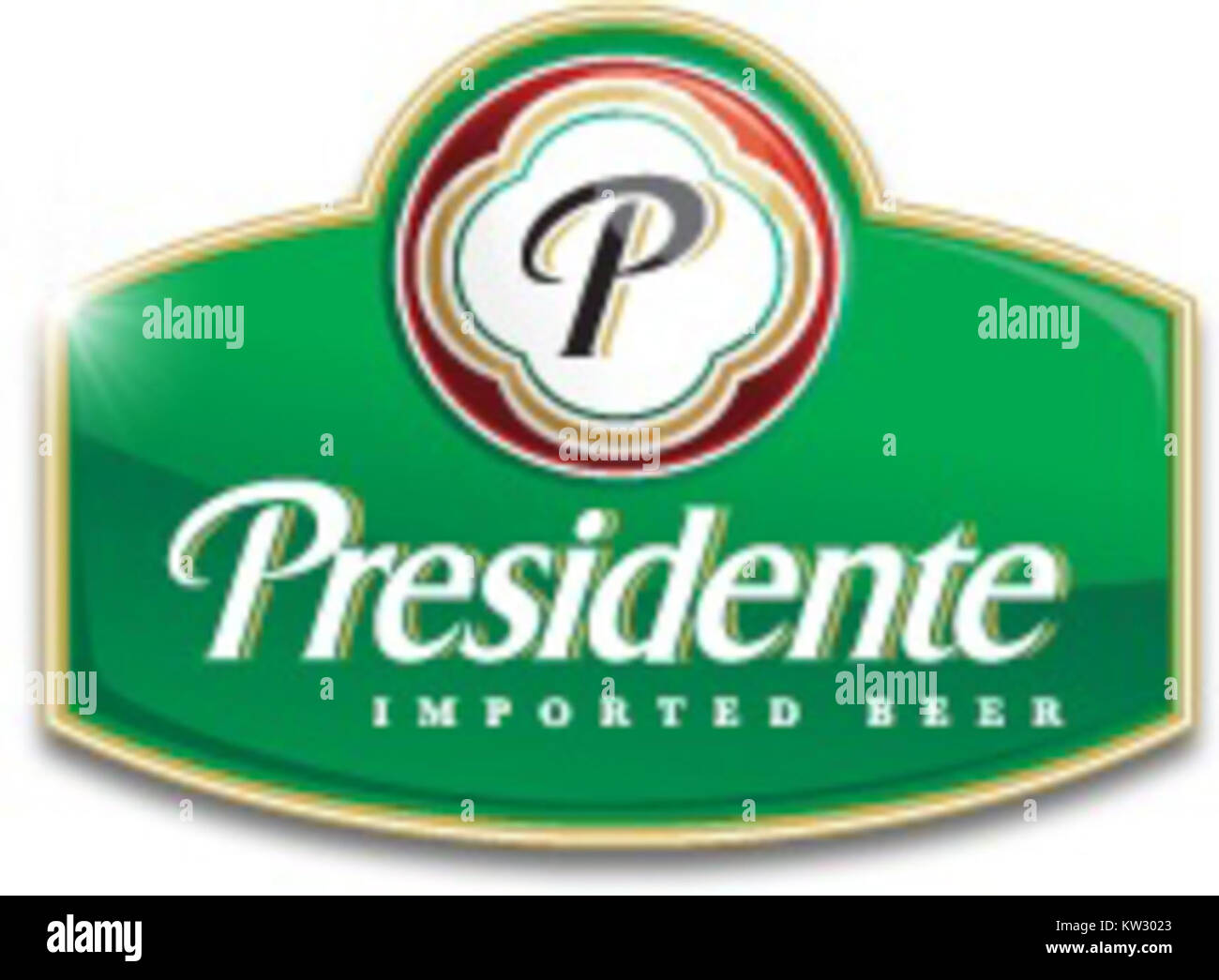 The Presidente Beer logo, a prominent symbol of the Dominican Republic ...