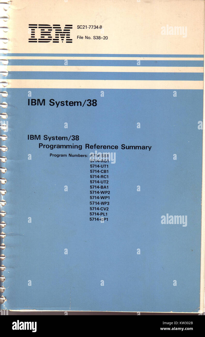 Programmin Manual Sc21 7734 8 Stock Photo Alamy