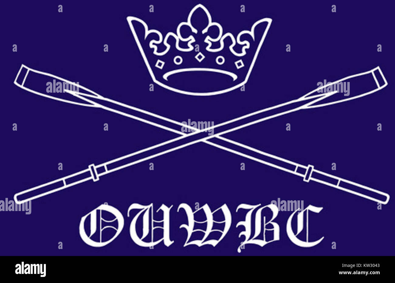 The OUWBC (Oxford University Women's Boat Club) crest in blue ...