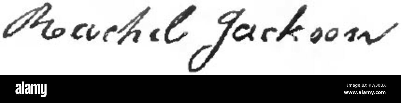 Presidents Rachel Jackson signature Stock Photo - Alamy