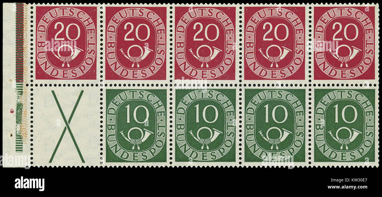 The 1951 German stamp issue, Heftchenblatt 1, is a collectible item ...