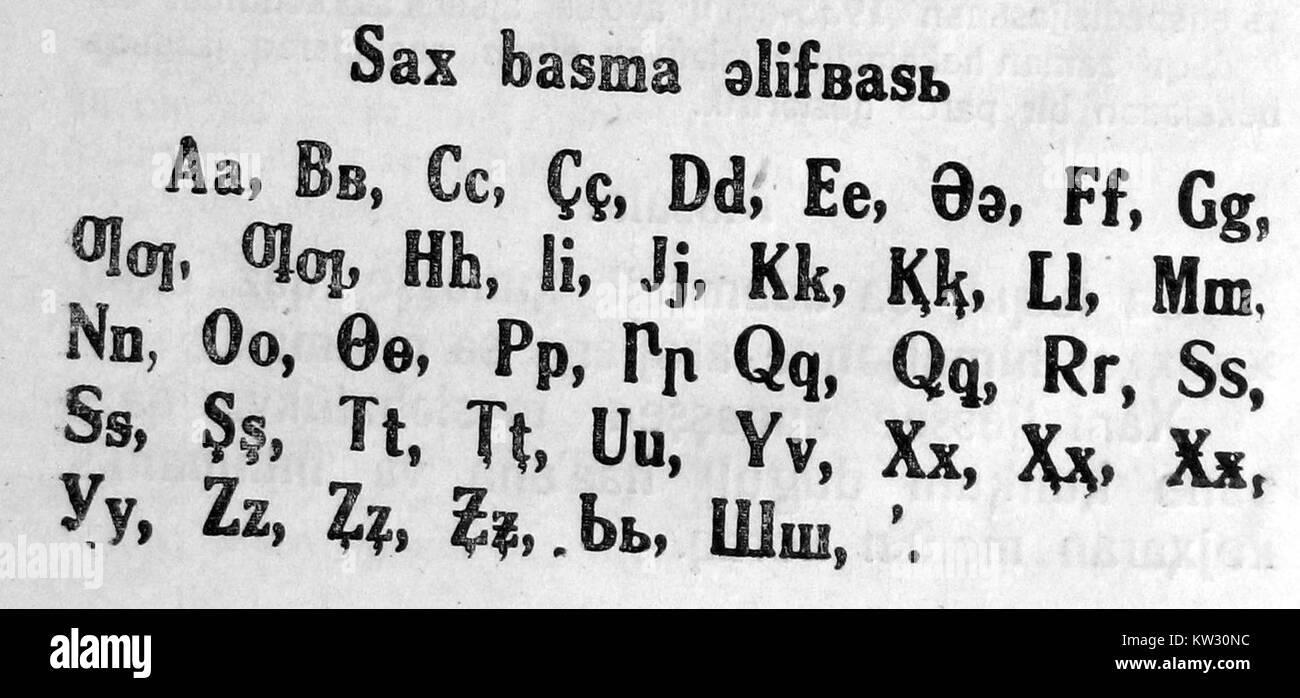 The Tsakhur alphabet, created in 1934, is a script developed for the ...