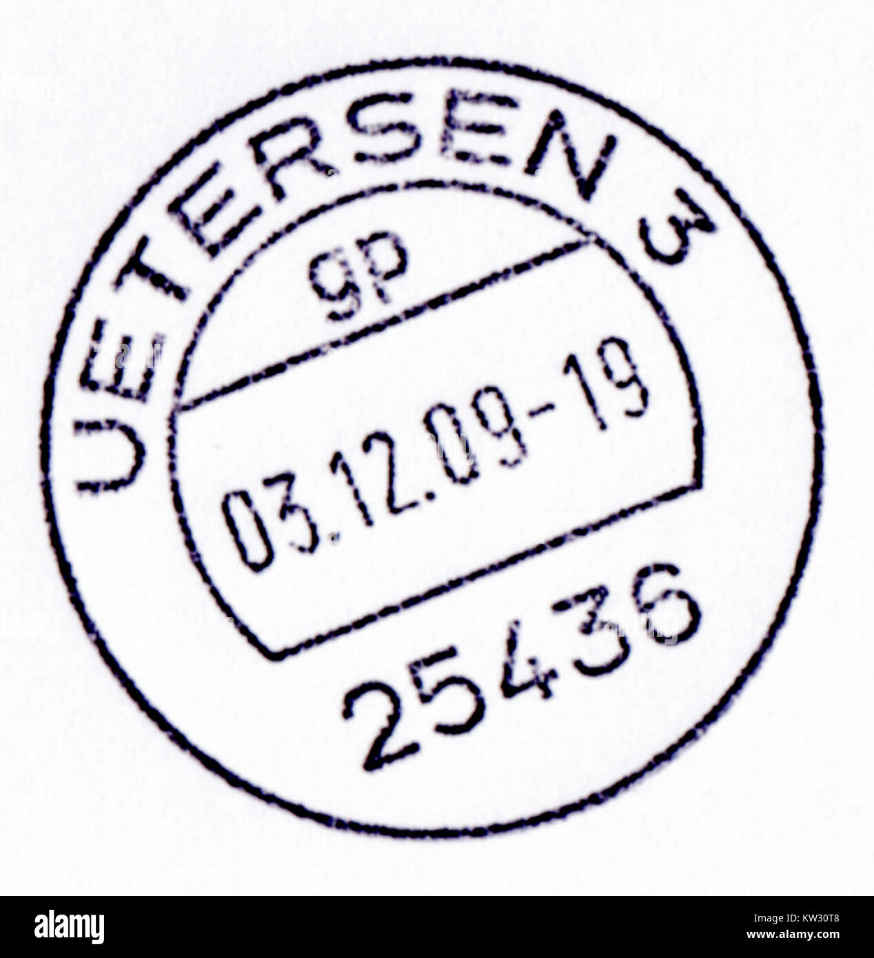 The Uetersen Poststempel from 2009 is a postal cancellation stamp ...