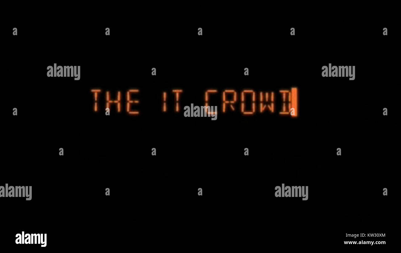 The title card for the British sitcom 'The IT Crowd' features a ...