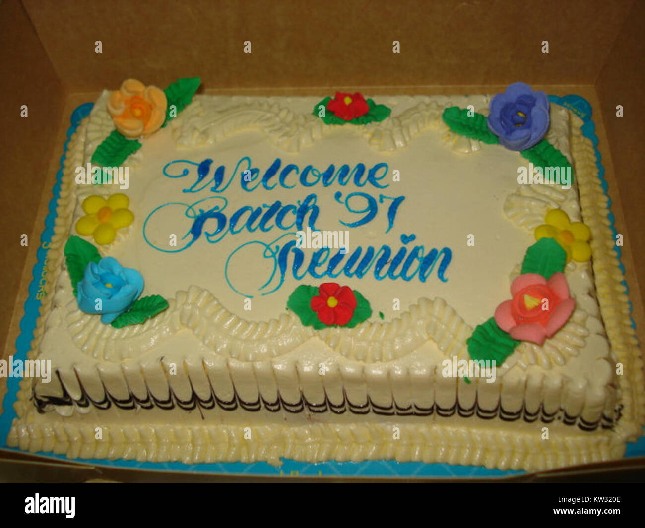 A visual depiction of an LP cake, a popular dessert item often ...