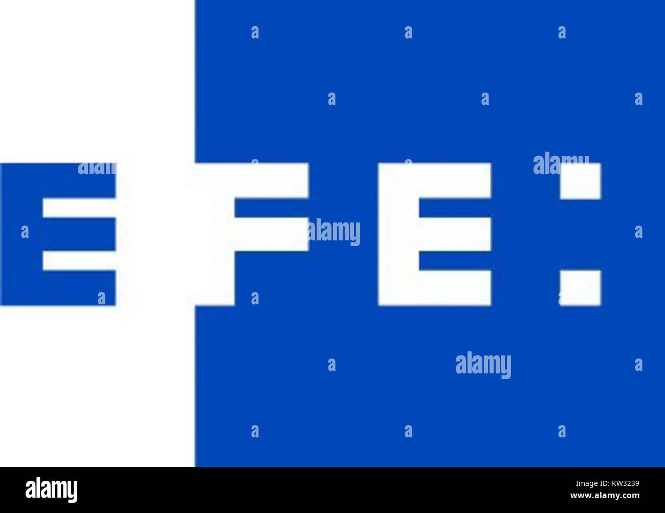 The logo of Agencia EFE, a major international news agency ...