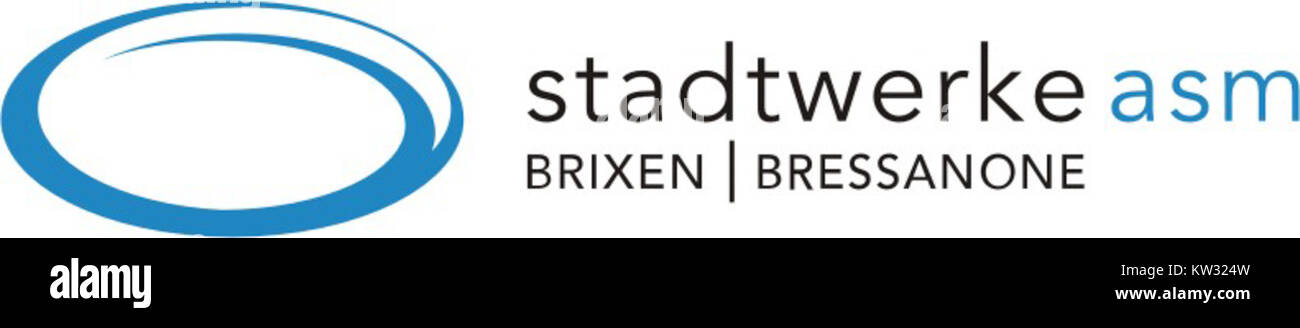 The logo of Stadtwerke Brixen represents the municipal utility company ...