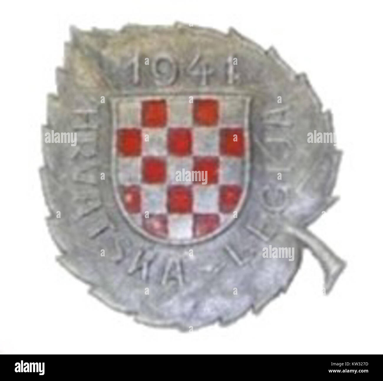 A memorial badge from the Croatian Legion, commemorating individuals ...