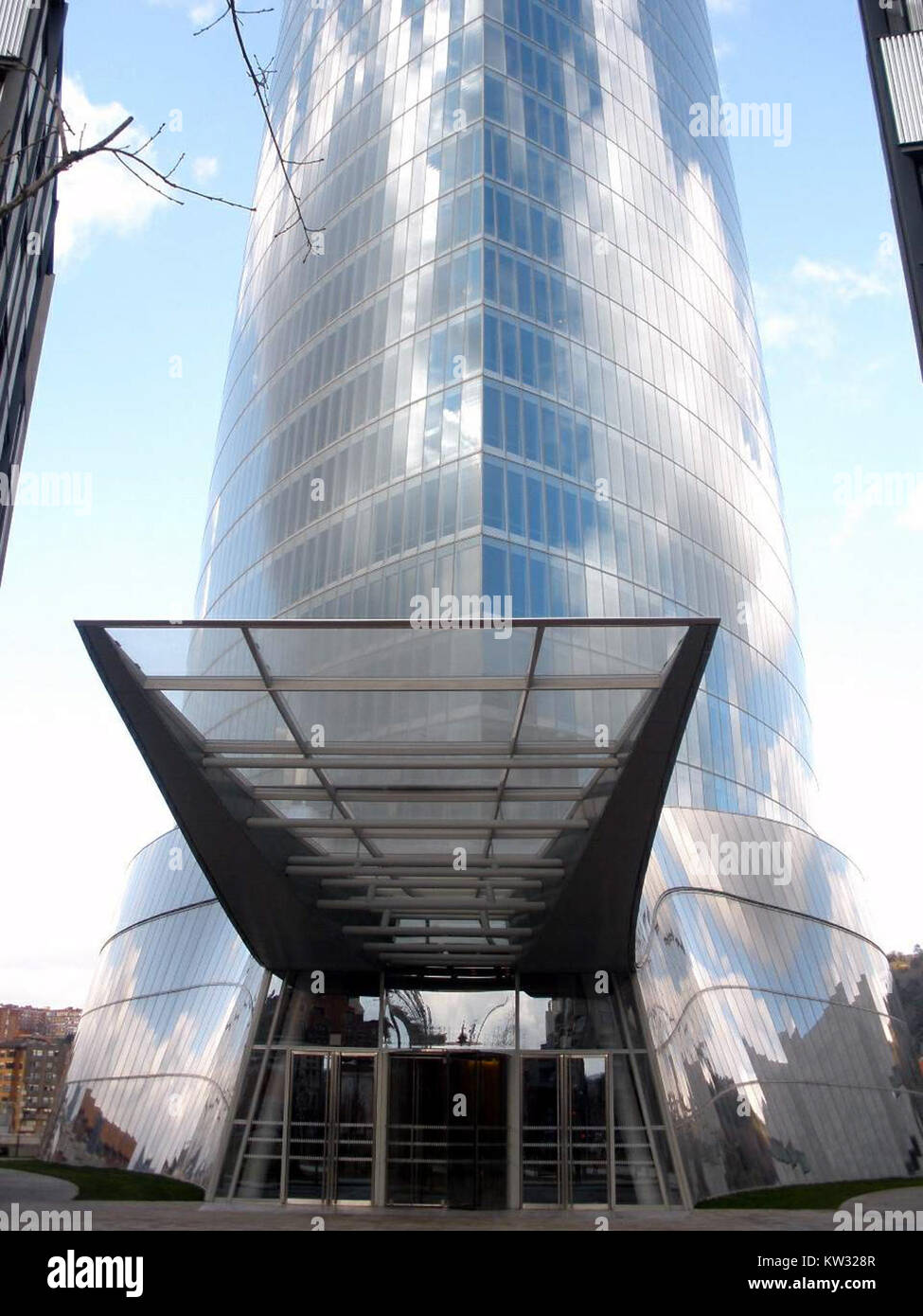 The Torre Iberdrola in Bilbao, Spain, is a modern skyscraper known for ...
