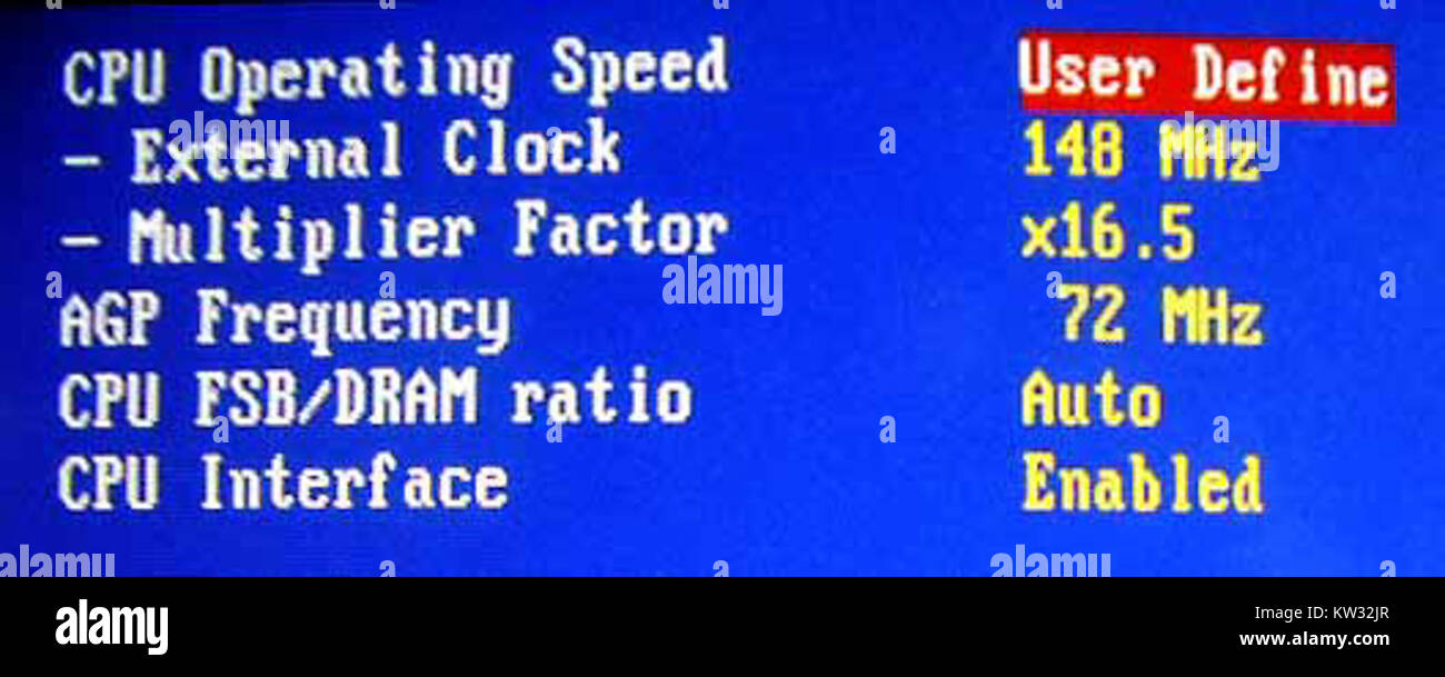 Overclocking cpu settings hi-res stock photography and images - Alamy
