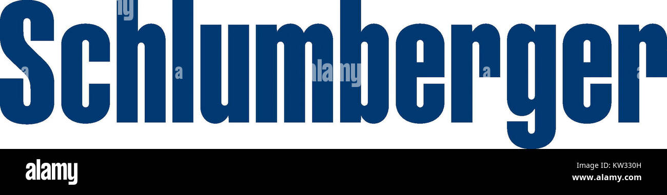 The Schlumberger blue logo represents the multinational corporation ...