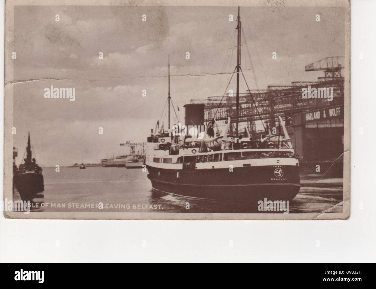 A historic moment capturing the Tynwald, likely a ship or vessel ...