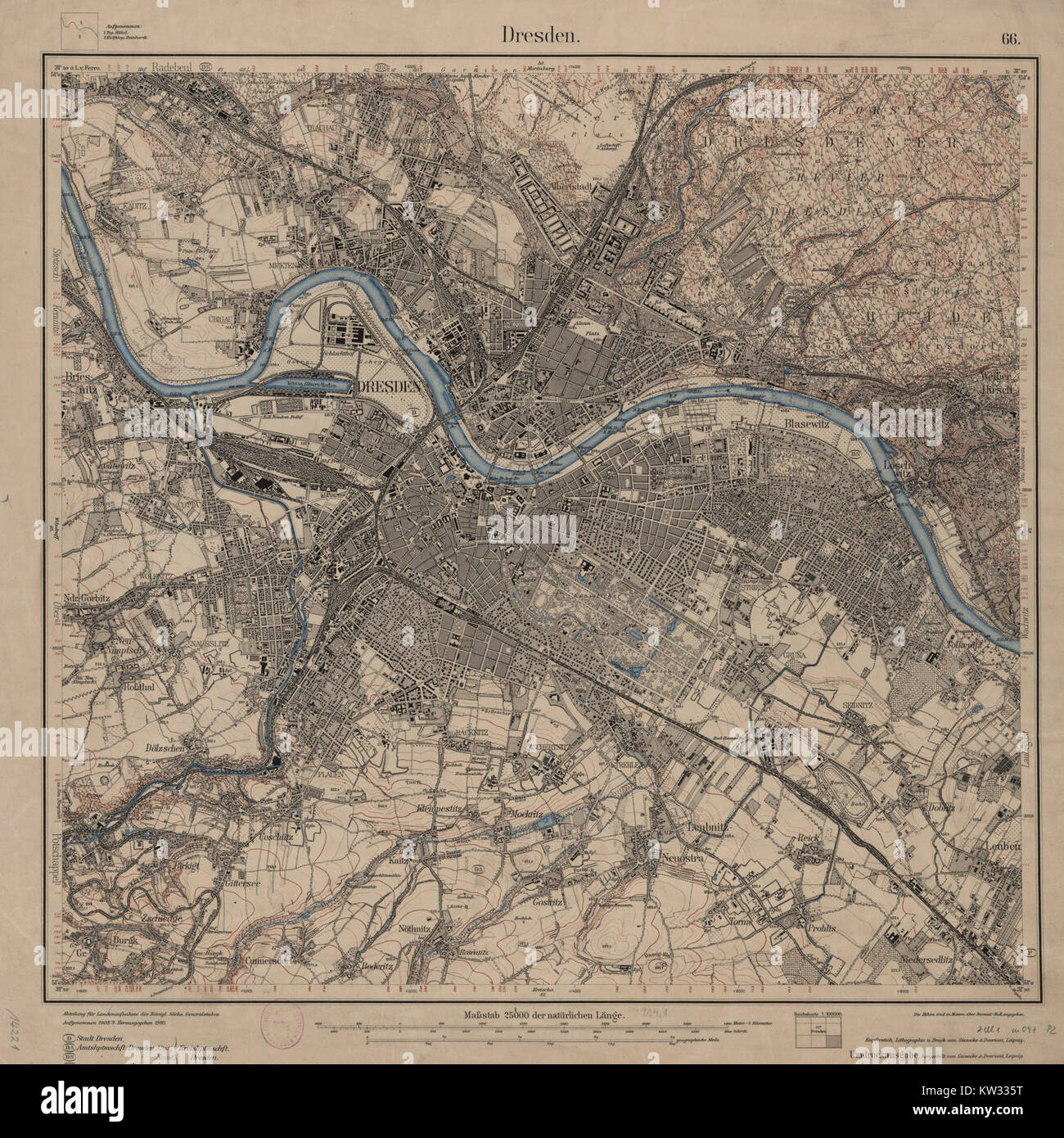 The 'TK25 Sachsen Messtischblatt 66 Dresden 1910' is a detailed ...