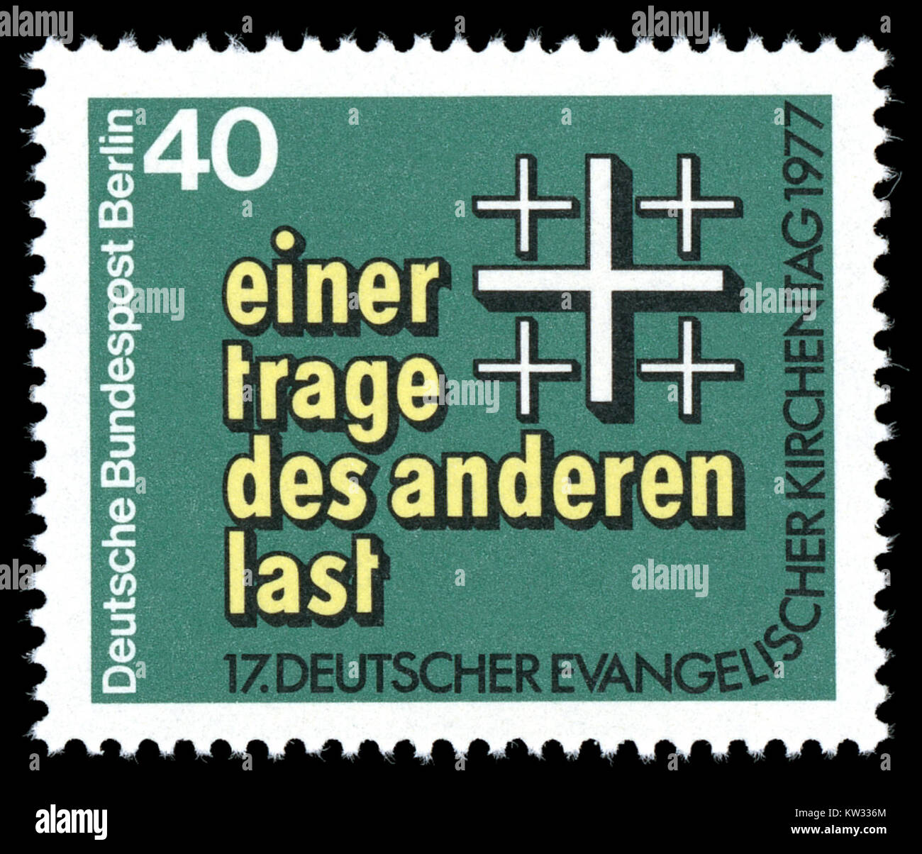 The German stamp from Berlin issued in 1977, MiNr 548, features ...