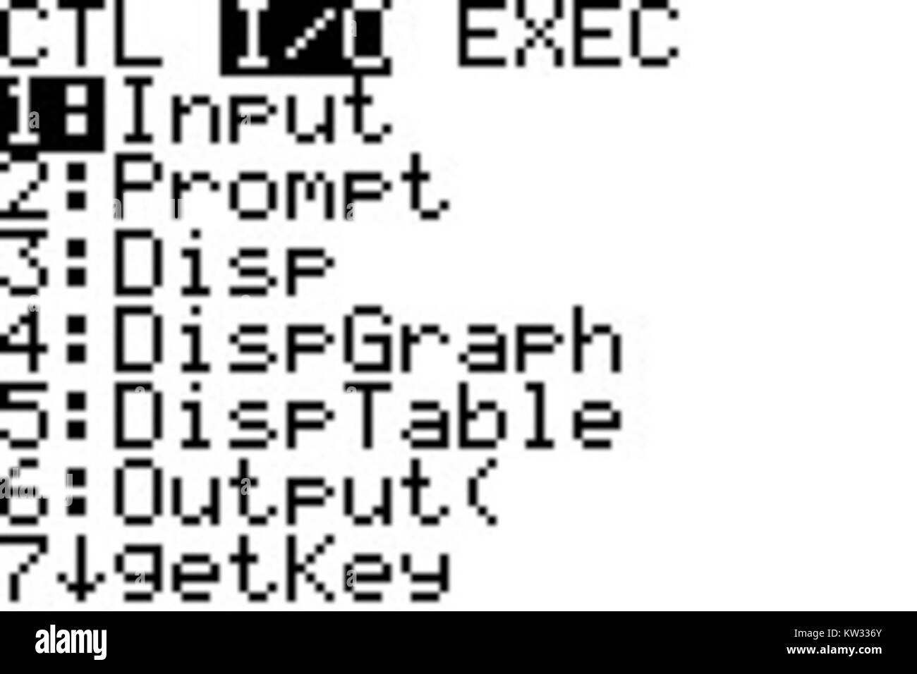 The TI-84 Plus graphing calculator includes a specific program menu ...