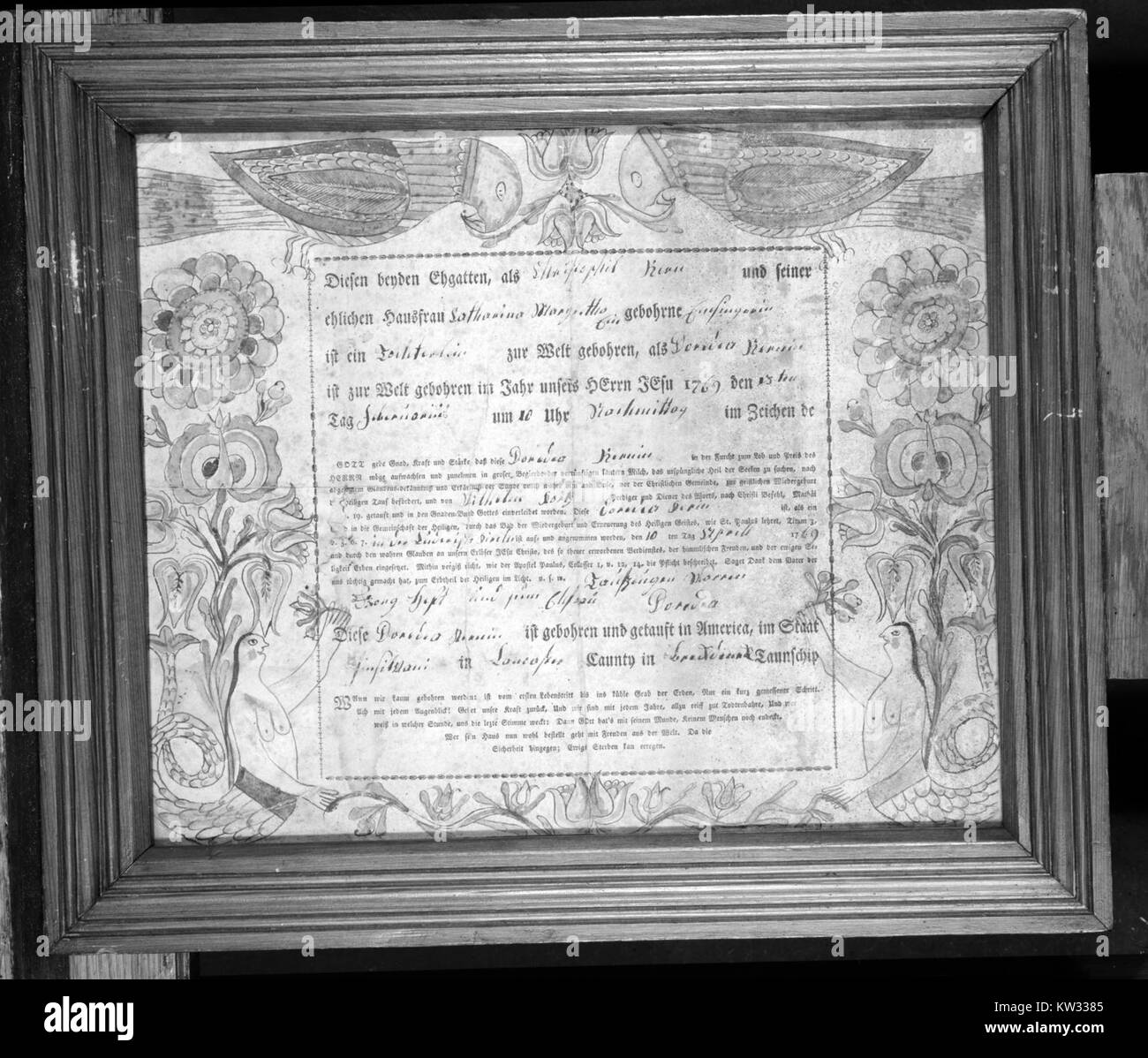 This birth and baptismal certificate, part of The Metropolitan Museum ...