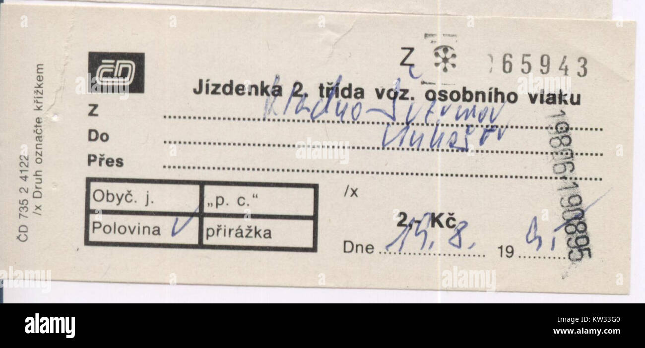 Old train ticket hi-res stock photography and images - Alamy
