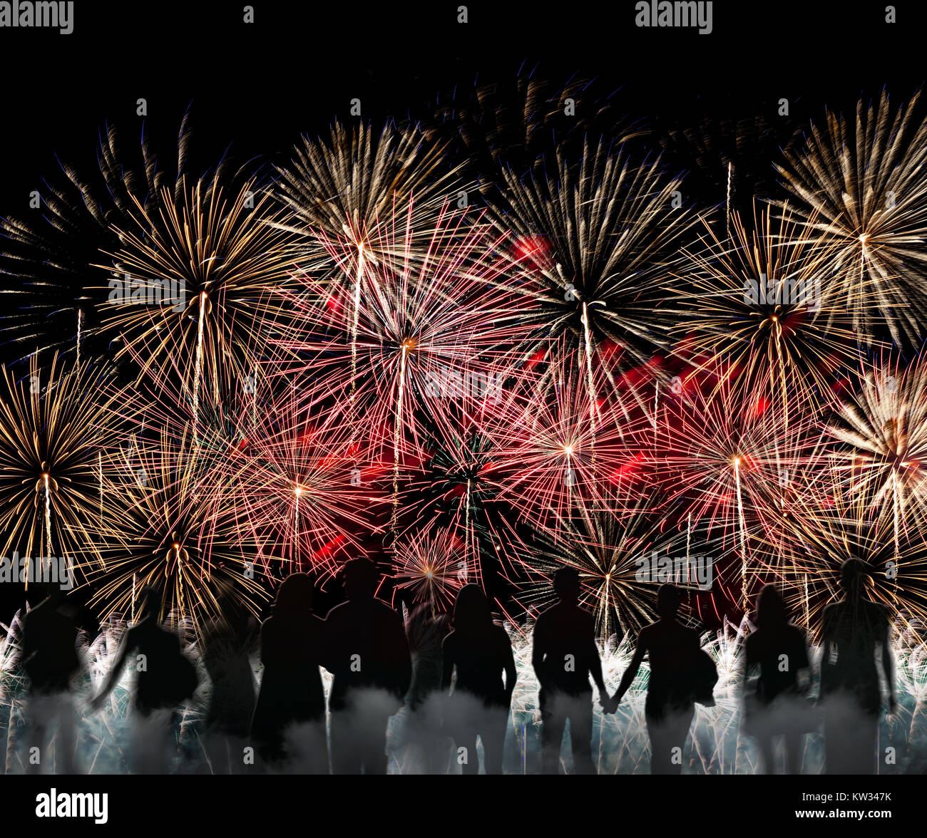People watching carnival fireworks hi-res stock photography and images ...