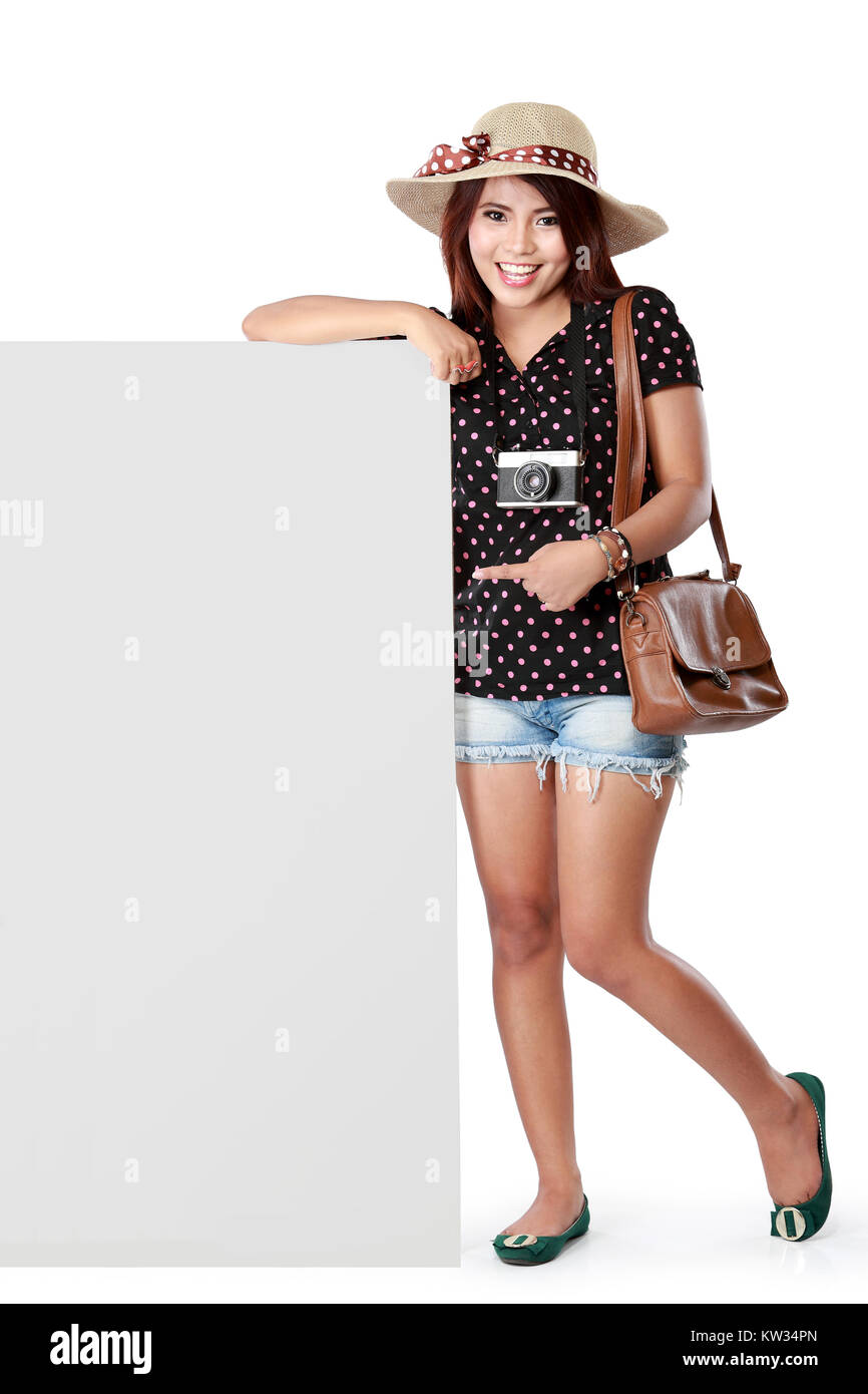 Happy girl going on vacation Stock Photo - Alamy