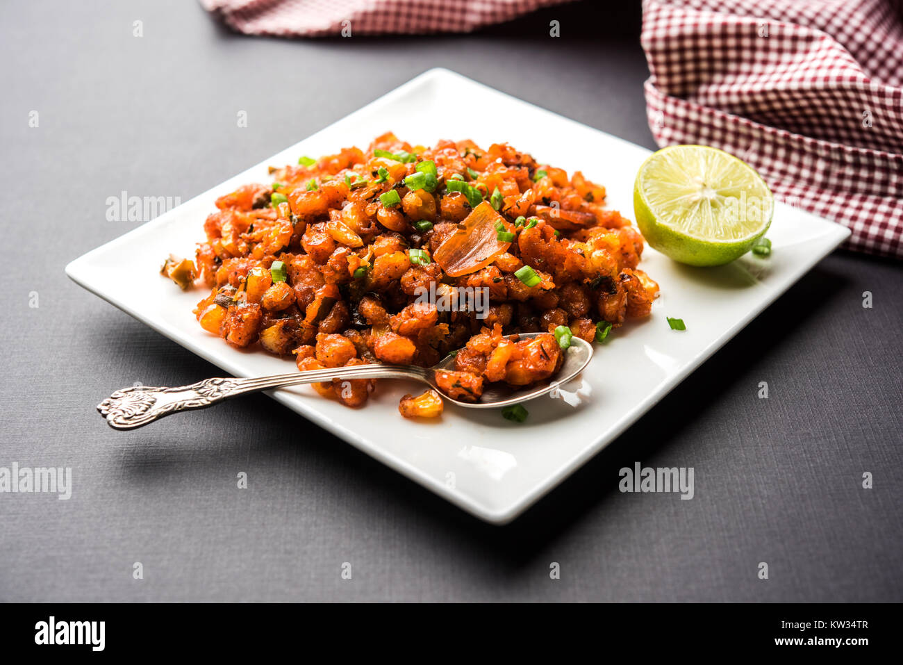 Crispy Corn Masala or chatpata corn or makka, popular indian snack ...