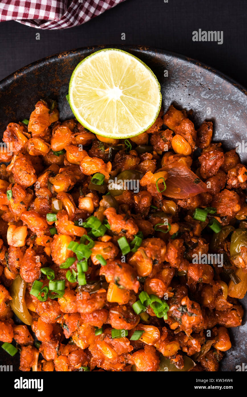 Crispy Corn Masala or chatpata corn or makka, popular indian snack ...