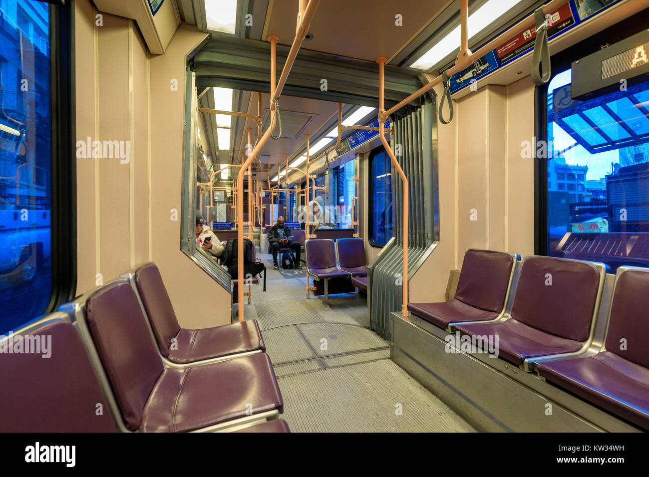 Portland, Oregon, United States - Dec 20, 2017 : Public transportation ...