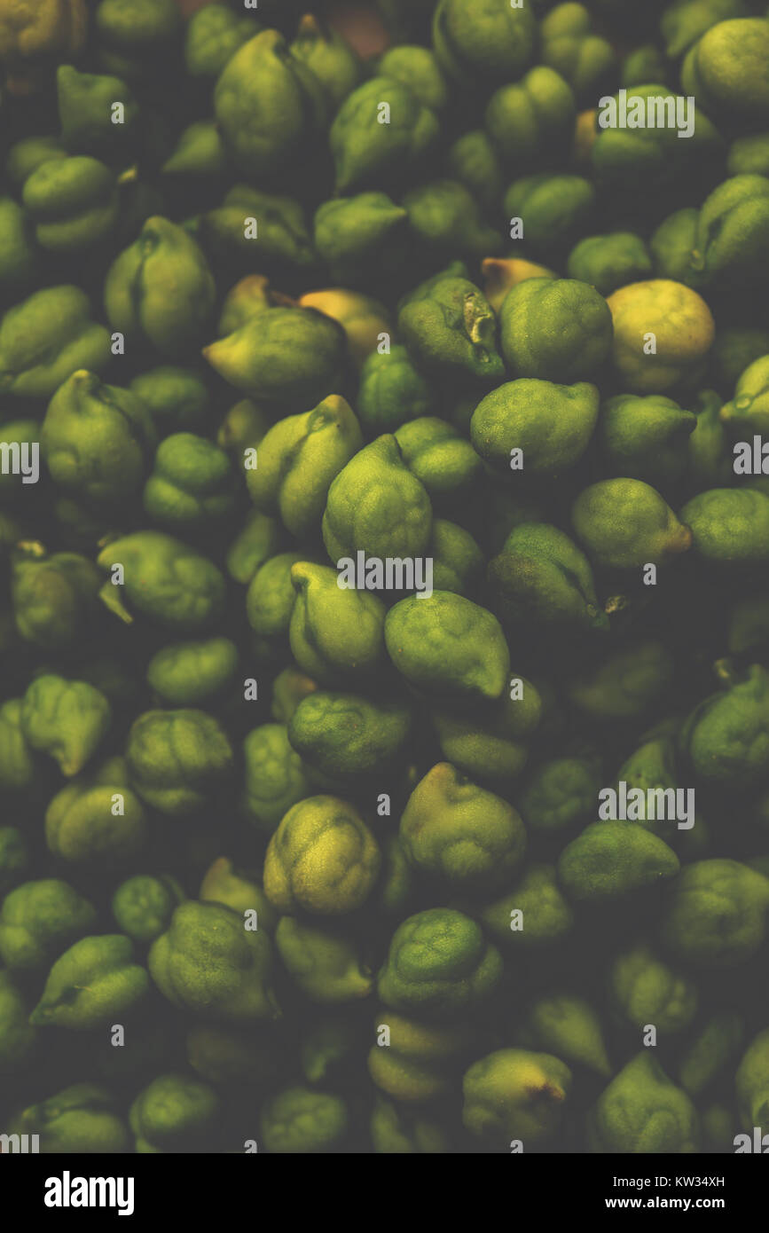 Fresh Green Chickpeas or Chick peas also known as harbara or harbhara ...