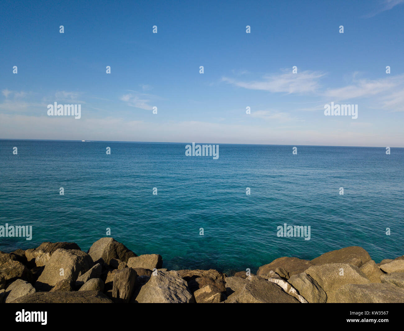 Aerial view of rocks on the sea. Overview of the seabed seen from above ...