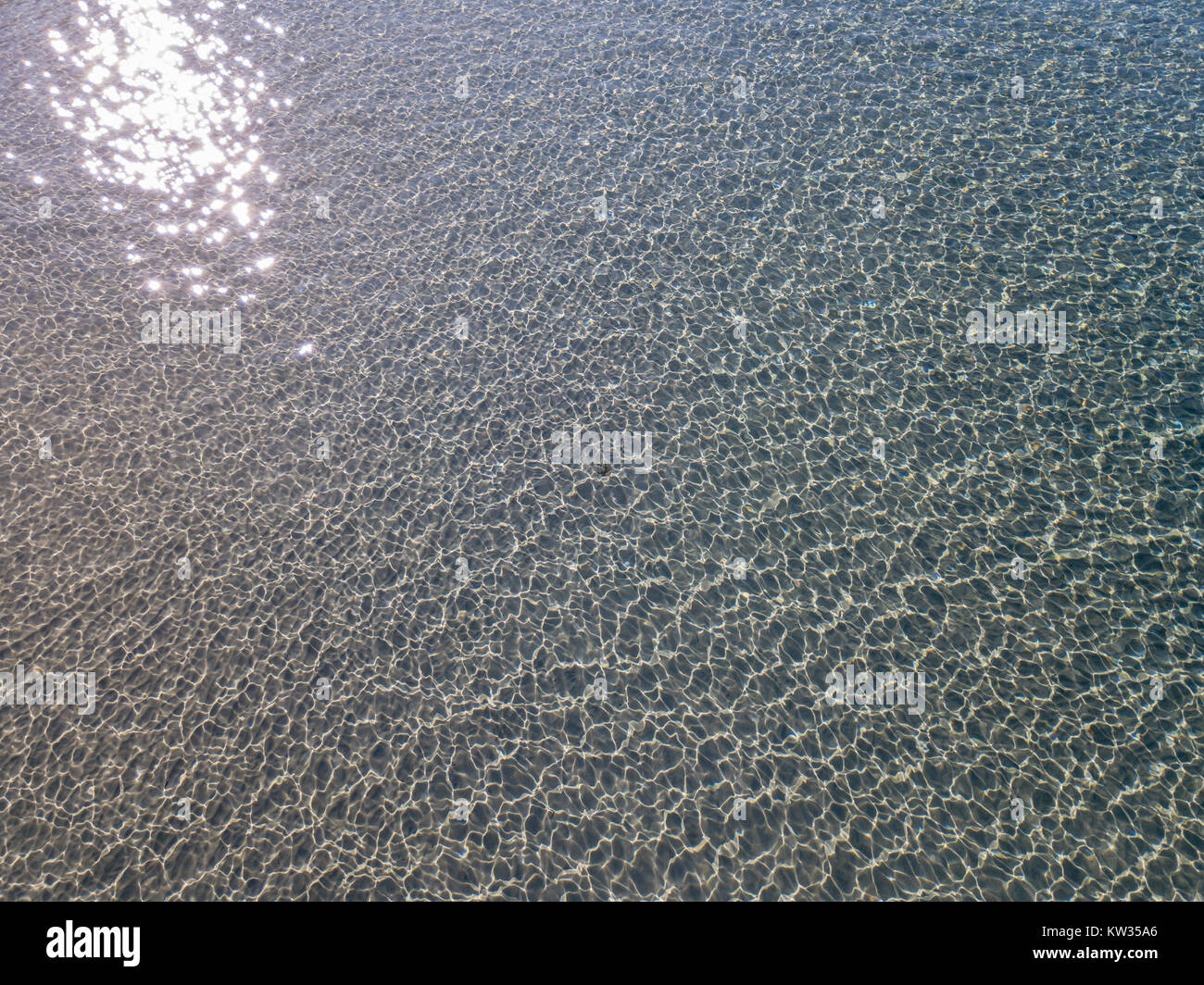 Aerial view of the sea. Overview of the seabed seen from above ...