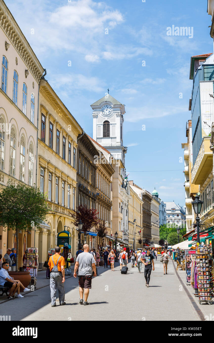 Street scene: Vaci ucta, the iconic, busy, popular pedestrianised main ...
