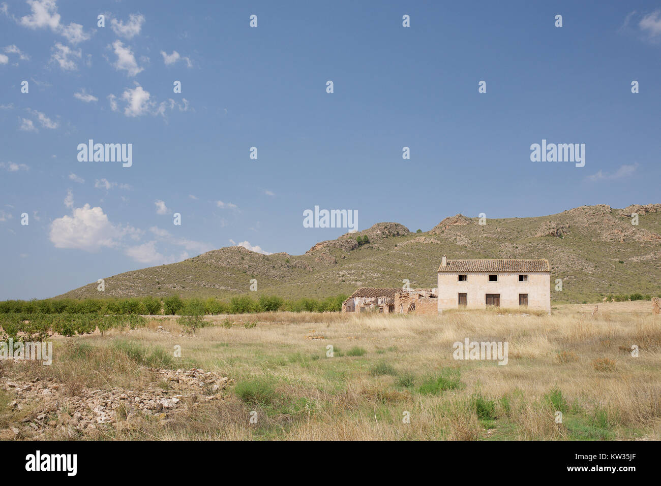 Empty house in the landscape Stock Photo - Alamy