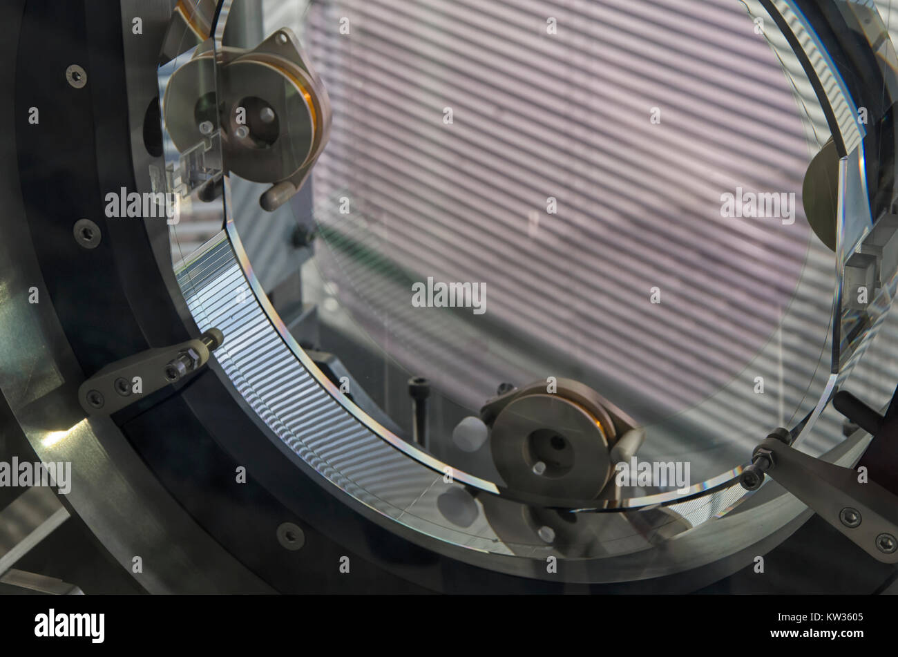 View of a model of Virgo interferometer mirror Stock Photo - Alamy