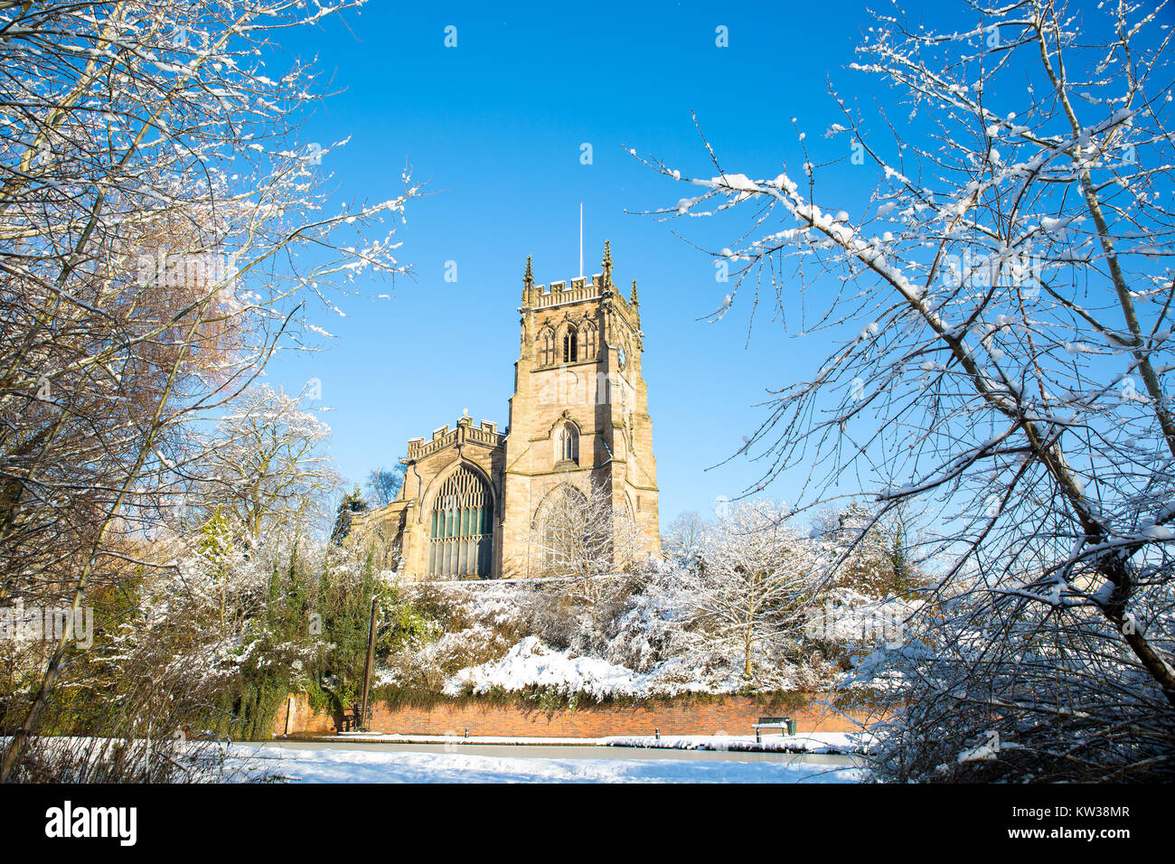 St. Mary's Church, Kidderminster UK, on a beautiful & bright sunny ...
