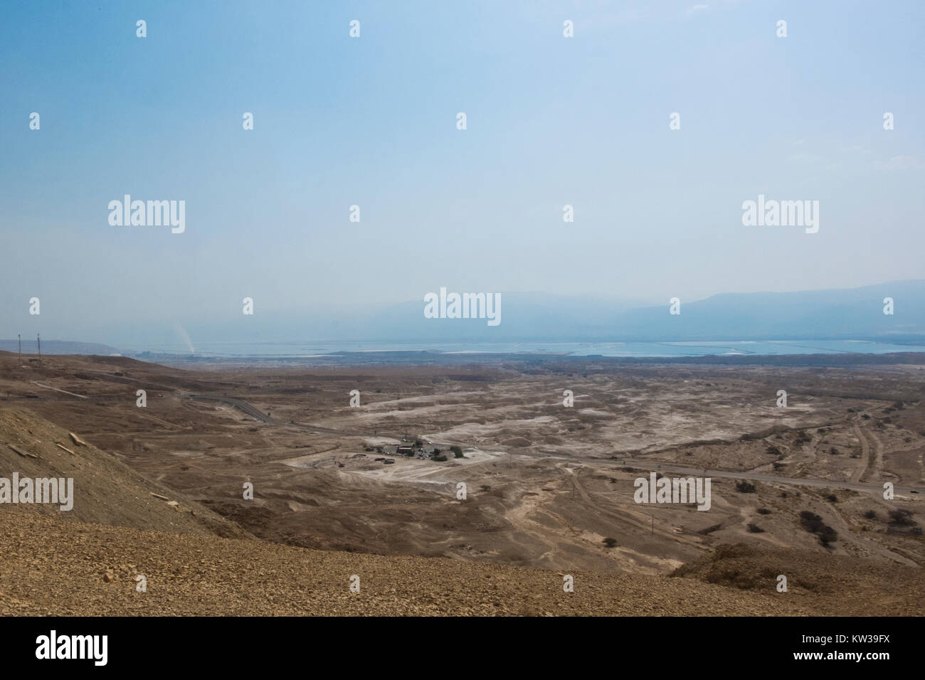 Highway 90, crossing the Arava valley, the Dead Sea shore in the ...