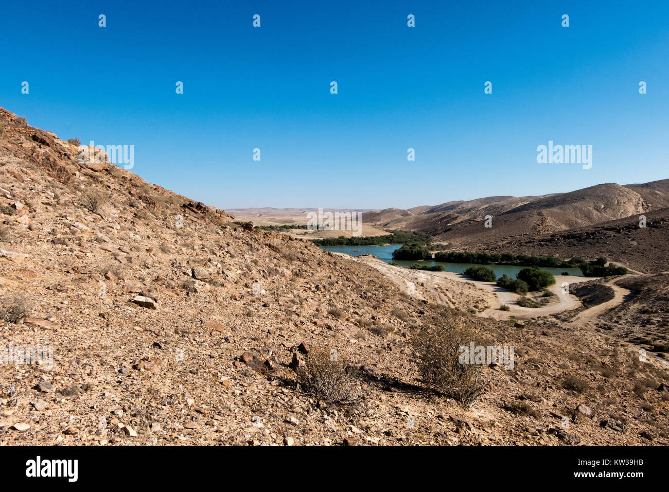 Lake in the Yeruham Park (Negev desert, Israel Stock Photo - Alamy