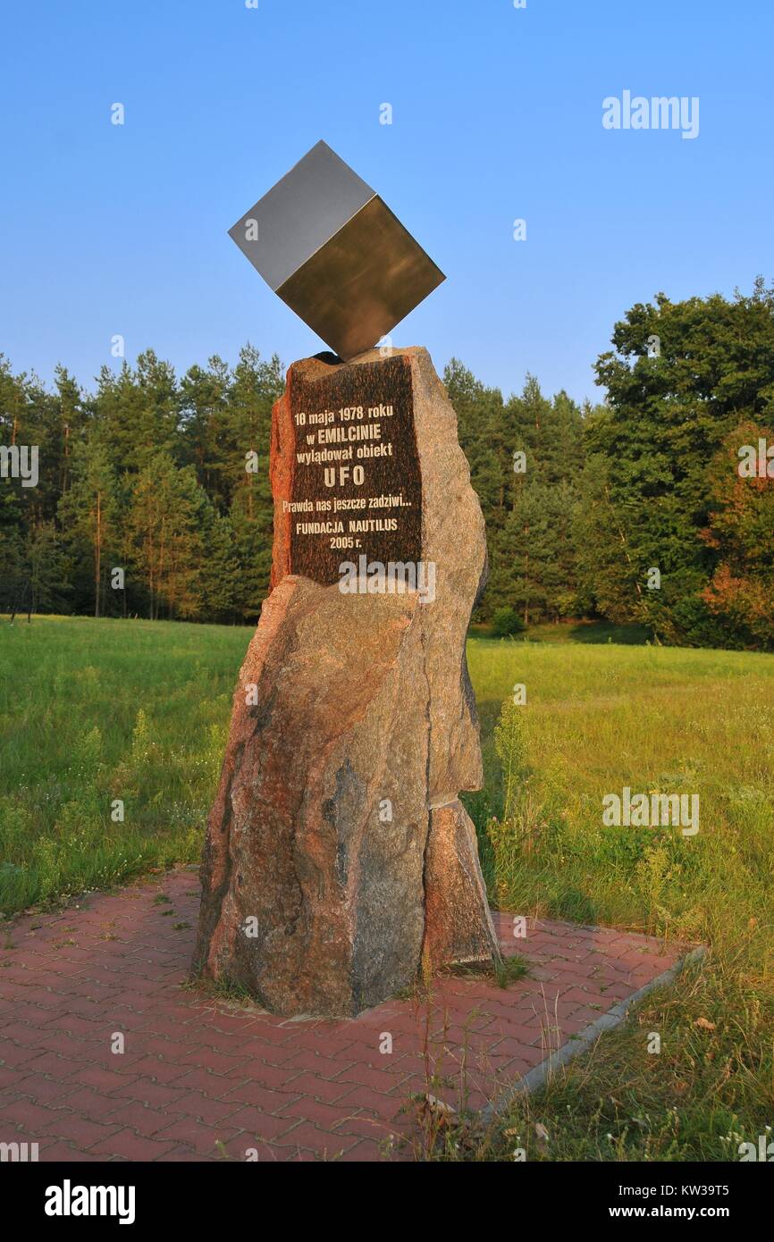 UFO monument in Emilcin, Lublin Voivodeship, Poland Stock Photo - Alamy