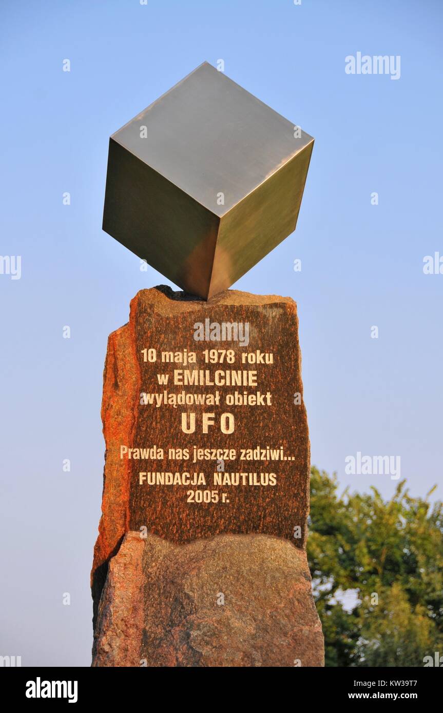 UFO monument in Emilcin, Lublin Voivodeship, Poland Stock Photo - Alamy