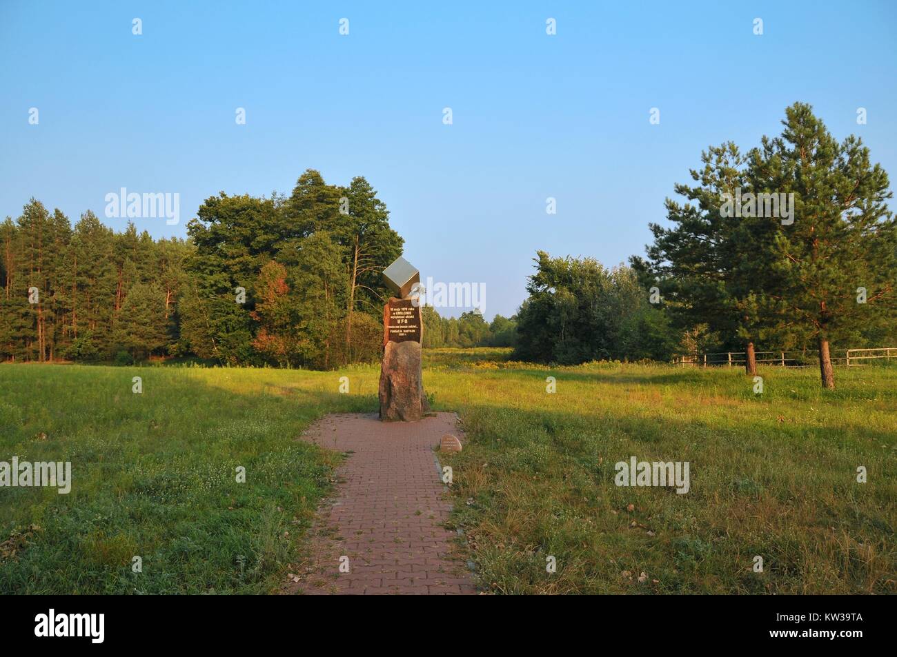 UFO monument in Emilcin, Lublin Voivodeship, Poland Stock Photo - Alamy