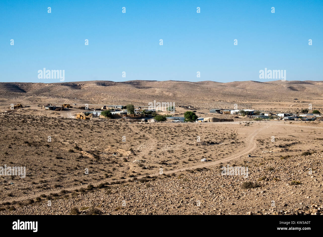Settlement of modern Bedouins in the Negev desert (Israel Stock Photo ...