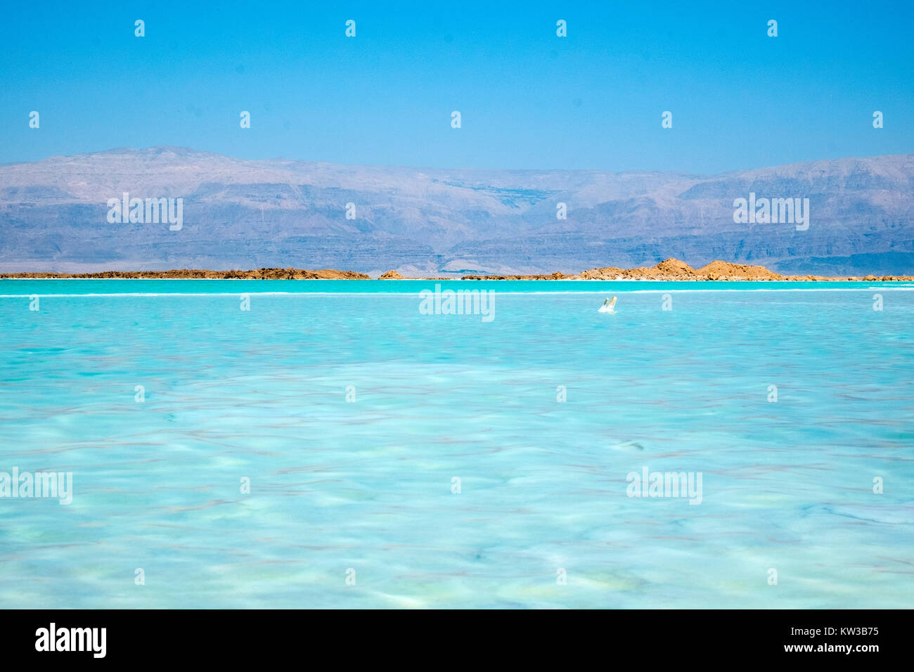 Part of the Dead Sea with a high salt concentration Stock Photo - Alamy