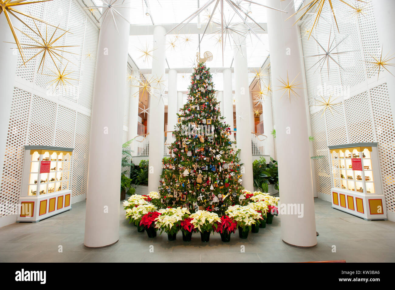 USA Virginia VA Colonial Williamsburg Christmas Tree in the Art Museums ...