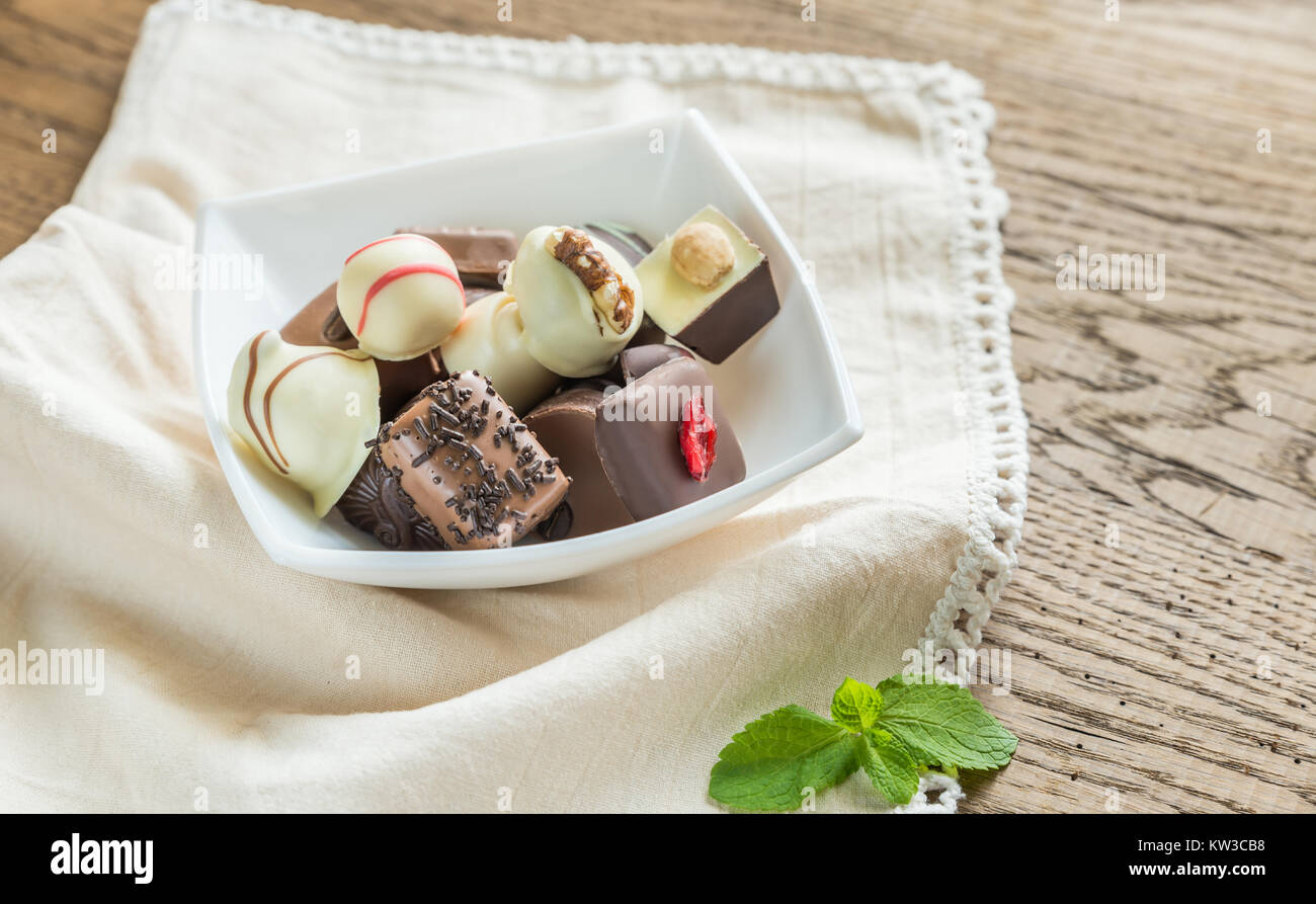 Swiss chocolate candies Stock Photo - Alamy
