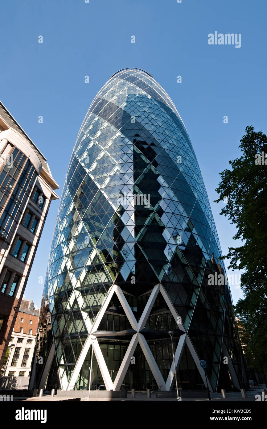 Swiss Re-Insurance Tower, London Stock Photo - Alamy