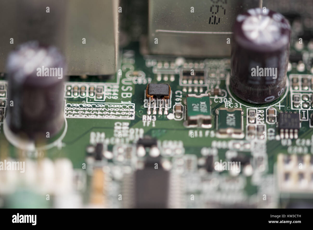 componentry of a motherboard of a pernonal computer Stock Photo - Alamy