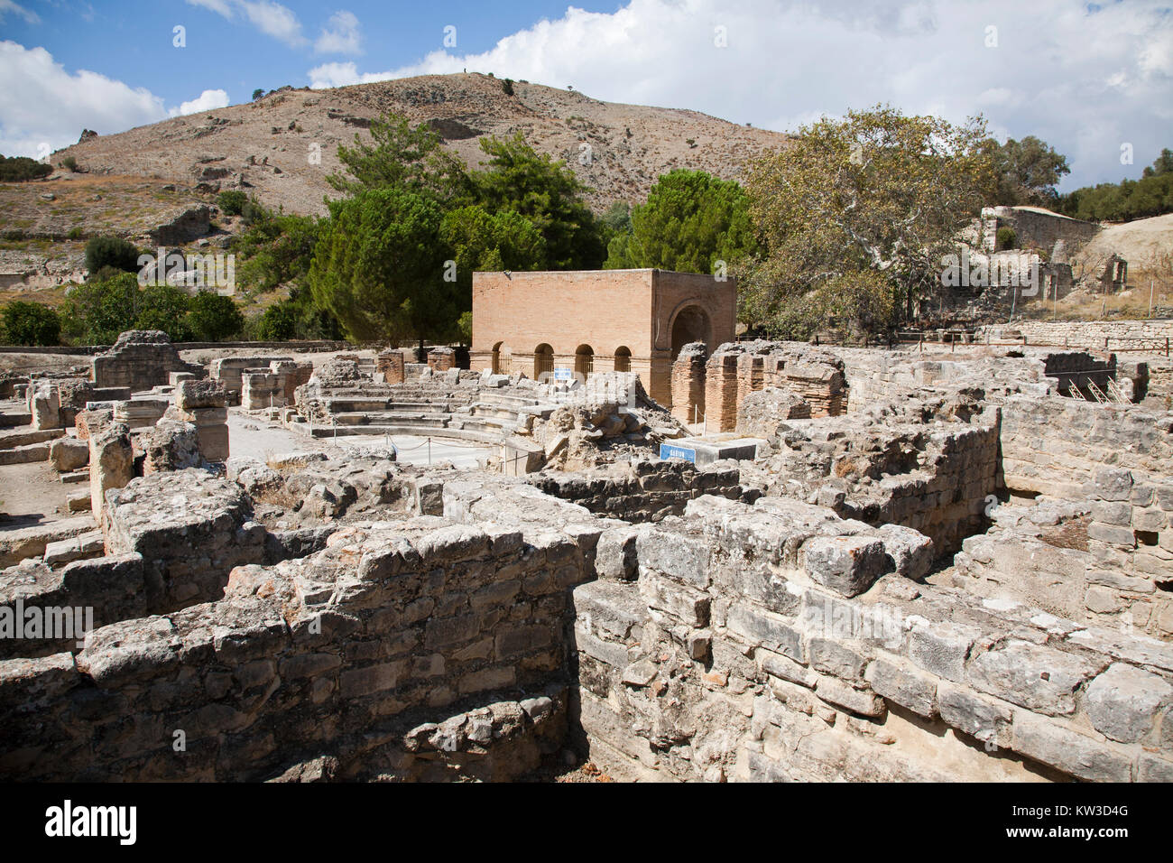 Theatre, archaeological site of Gortyna, Crete island, Greece, Europe ...