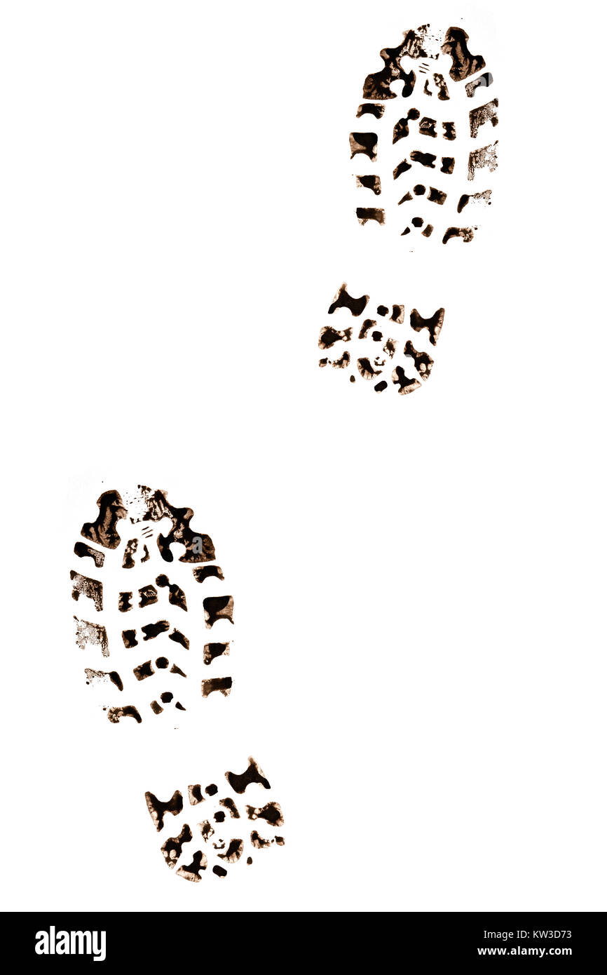 Muddy footprints Cut Out Stock Images & Pictures - Alamy