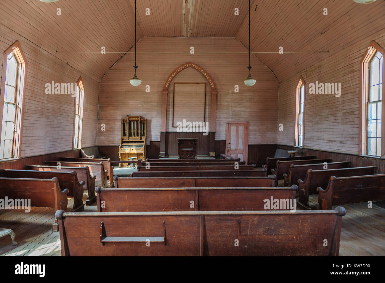 Interior of an Abandoned Church Stock Photo - Alamy