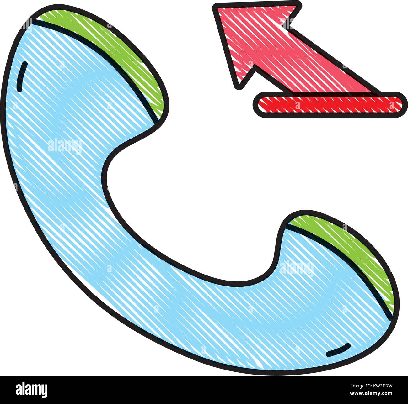 grated phone call submitted sign telephone icon vector illustration ...