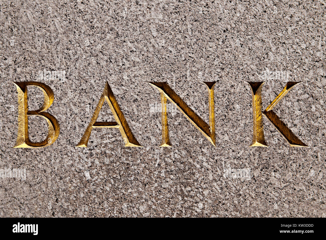 Old style bank building with a "BANK" text on it Stock Photo - Alamy