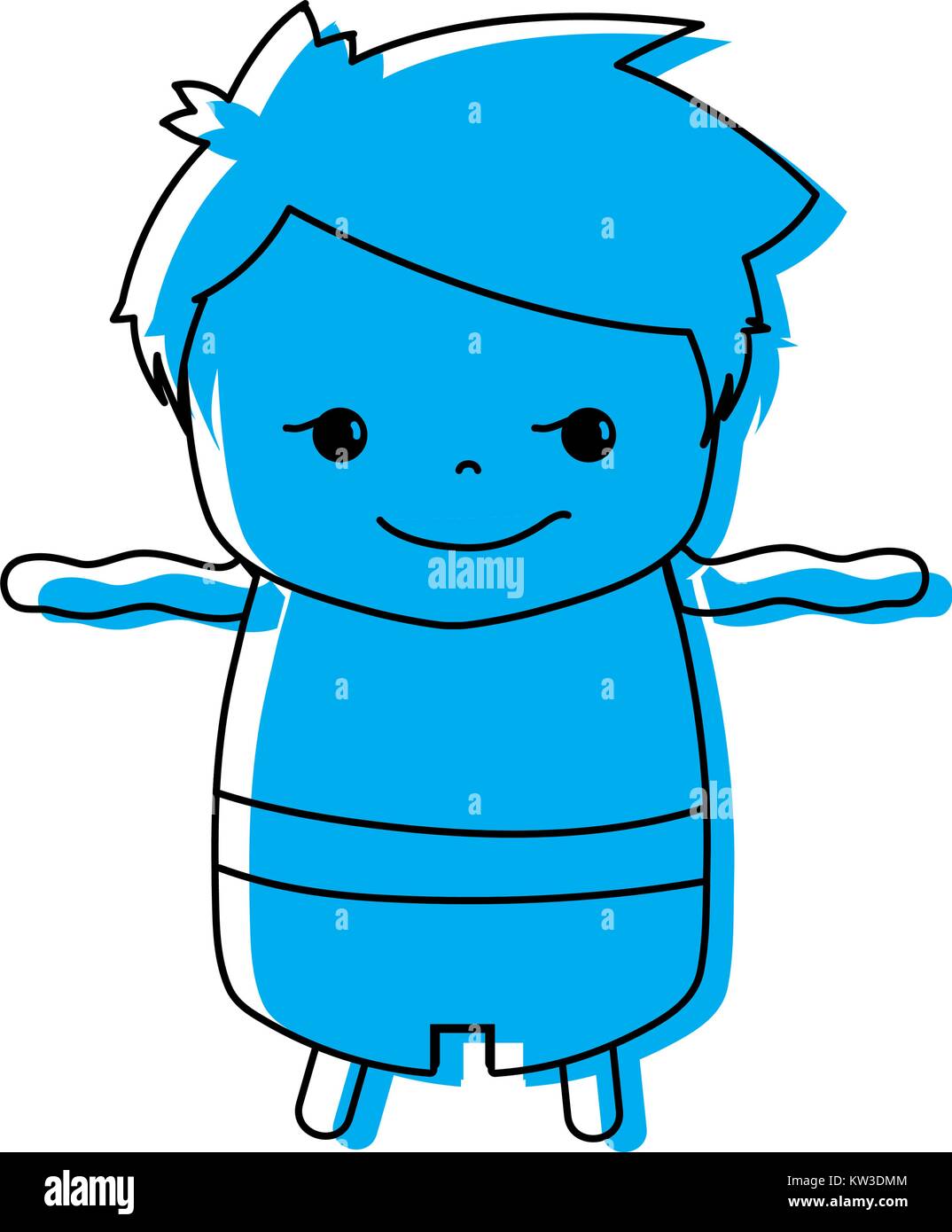 color boy with hairstyle design and rogue face vector illustration ...